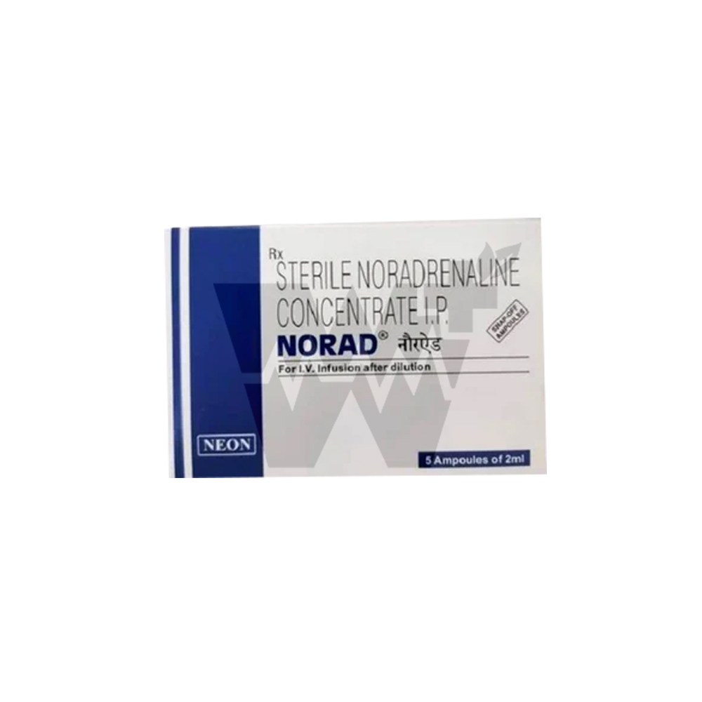 Norepinephrine Liquid Norad Noradrenaline 2 Ml Injection Uses & Side ...